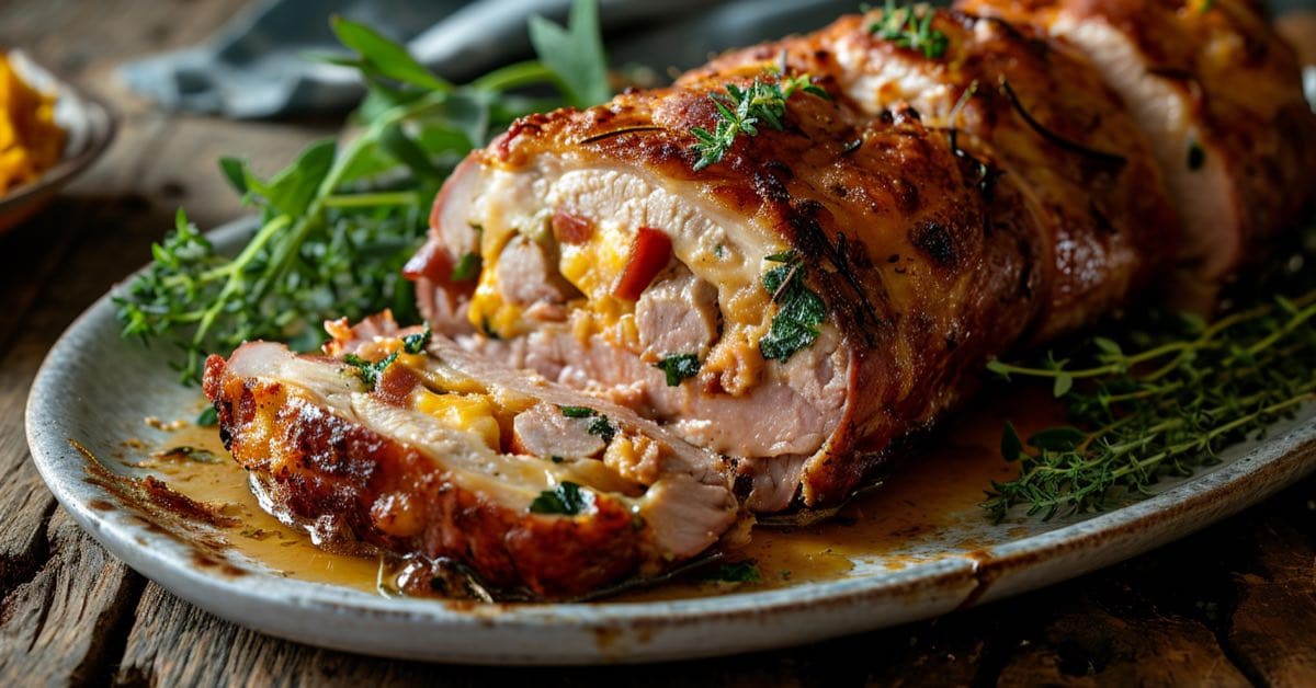 Lombo de Porco Recheado na Air Fryer – Aprender e Fazer